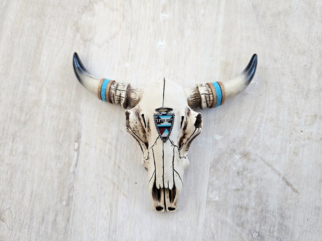 RUSTIC STEER Skull,rustic Western Wedding Cake Topper,mini Cow Skull ...