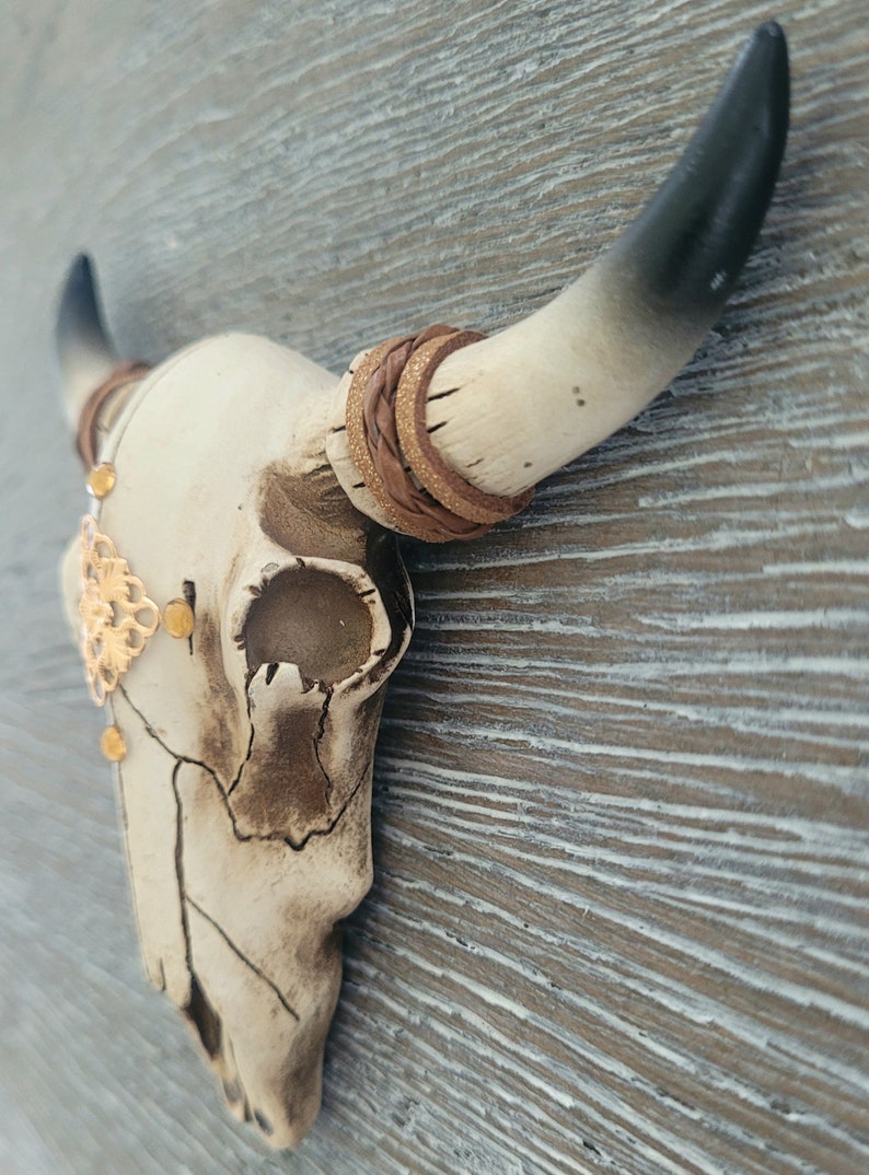 TEXAS Longhorn,western Wall Decor,cow Wall Decor,mini Steer Skull,faux ...