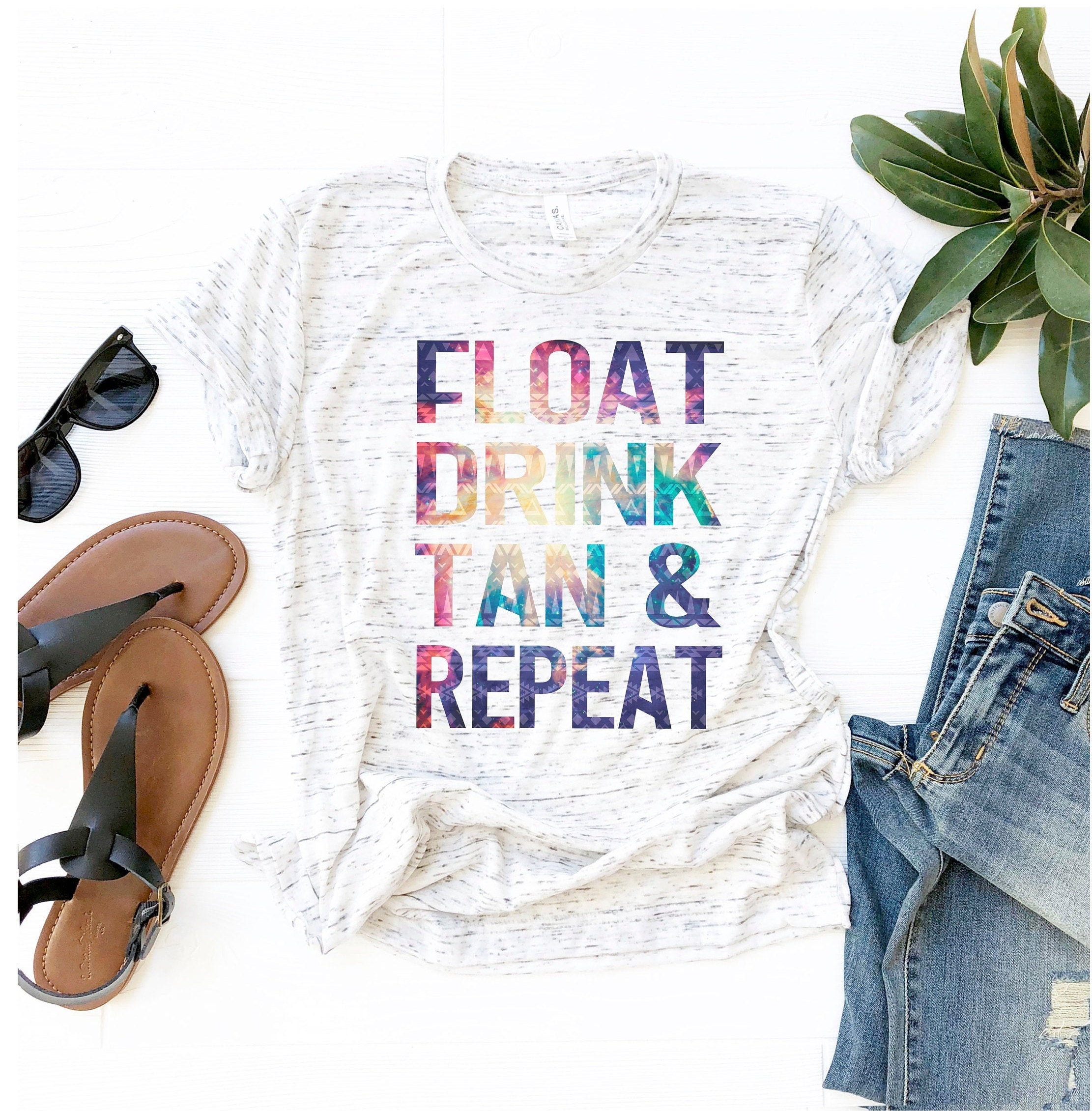 Float, Drink, Tan & Repeat, Comfy and Soft Shirt, River Shirt, Camp ...