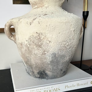 Matte Textured Vase, Aged Vessel, Artisanal Vase, Minimalist Organic ...