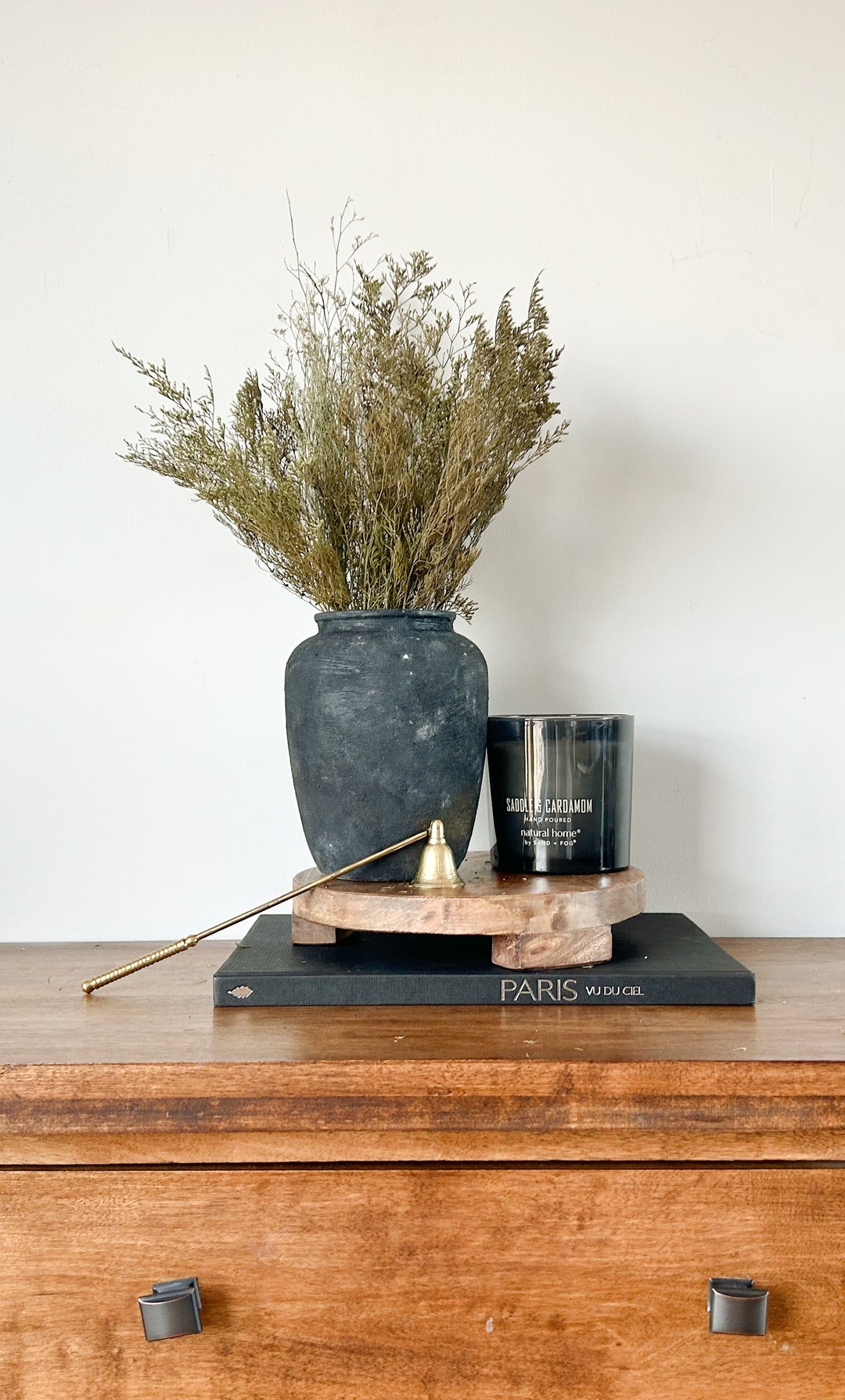 Matte Black Textured Pot, Artisanal Vase, Organic Black Pot, Matte Vase ...