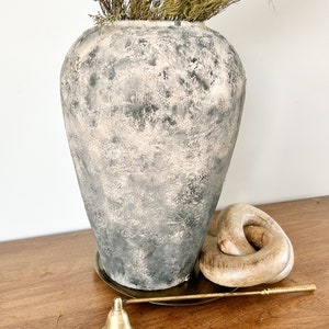 Matte Textured Vase, Aged Vessel, Artisanal Vase, Minimalist Organic ...