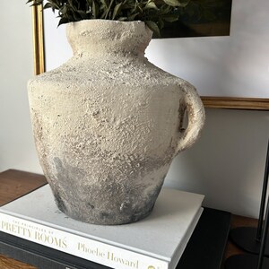Matte Textured Vase, Aged Vessel, Artisanal Vase, Minimalist Organic ...