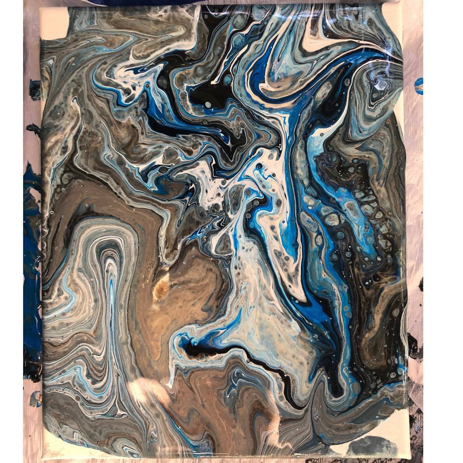 Acrylic Swirl Pour 8x10 Painting Art - Etsy