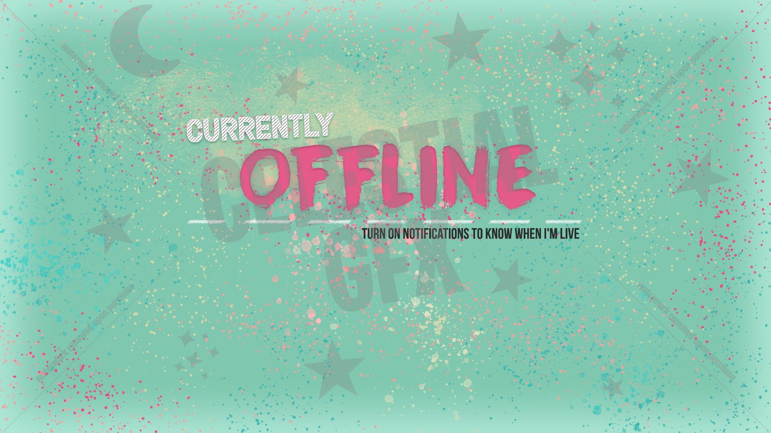 Splatter Offline Screen Twitch Overlays Stream - Etsy