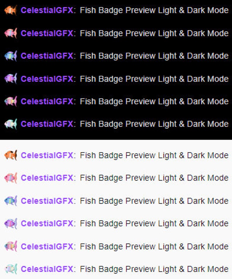 Fish Twitch Sub Badges Twitch Cheer & Bit Badges Loyalty - Etsy