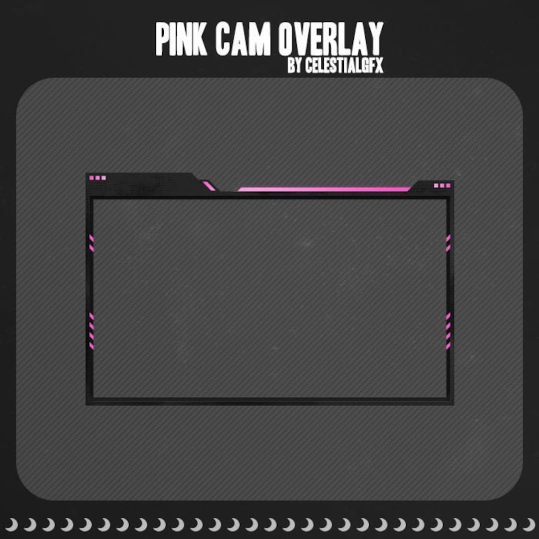 Pink Cam Overlay || Twitch Overlays || Stream Overlays || Stream ...