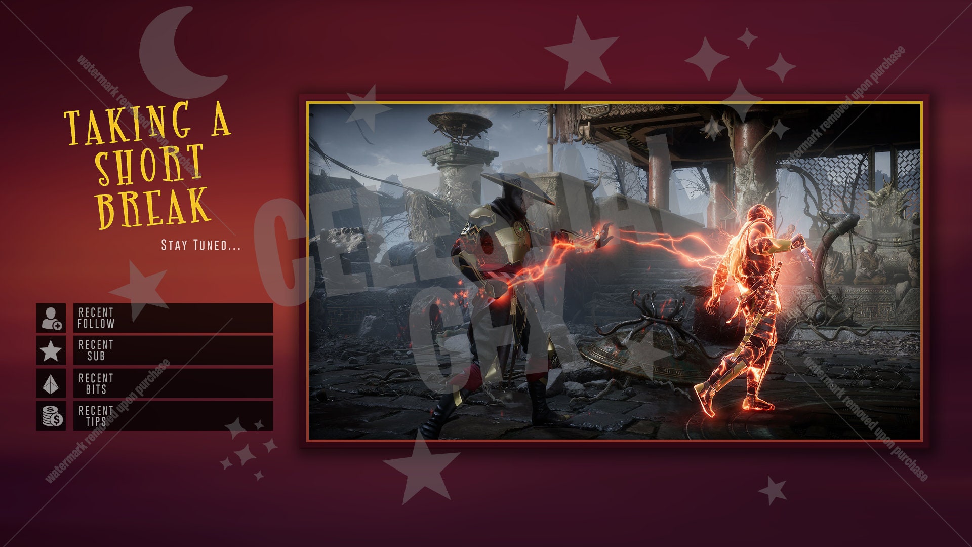 Burgundy Twitch Overlay || Stream Overlay || Intermission/brb Screen ...