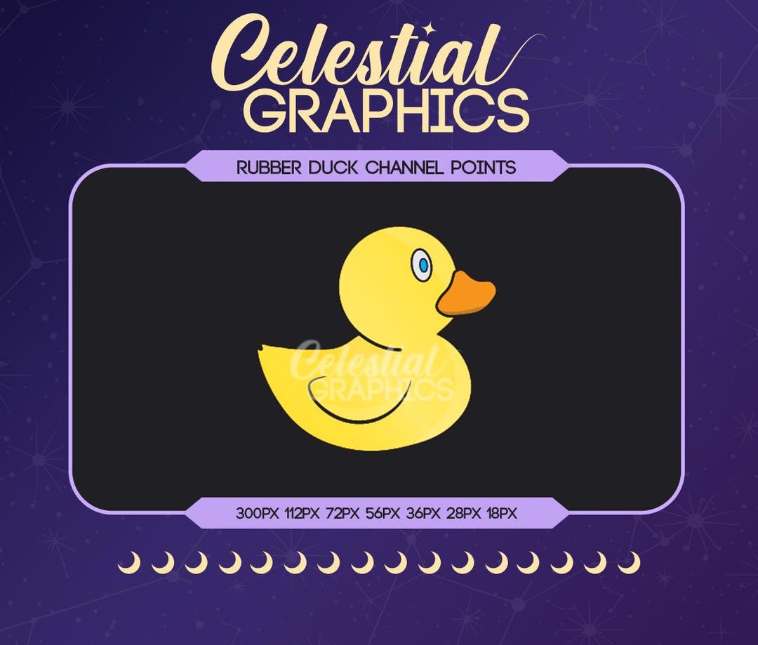 Yellow Rubber Duck Twitch Channel Points Icon, Emote, Digital Download ...