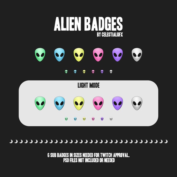 Alien Subscriber Badges - Etsy