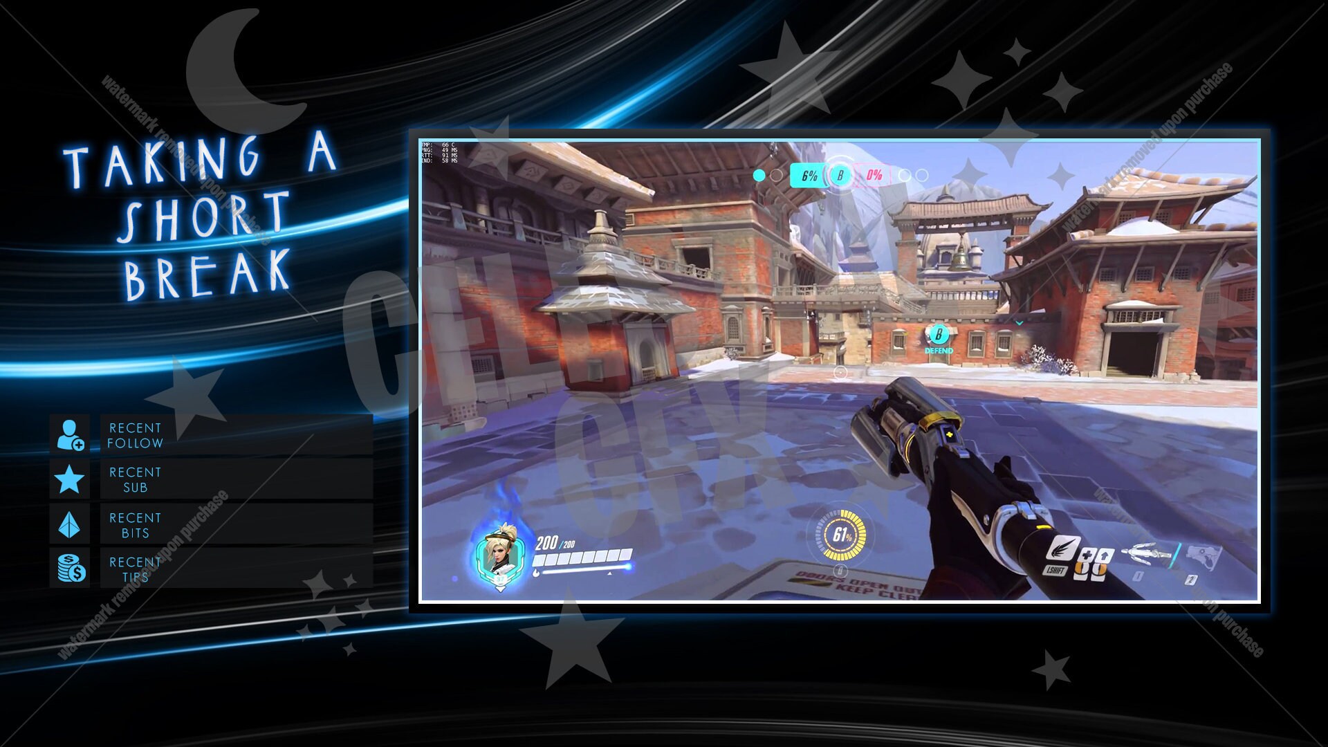 Twitch Pause Overlay BRB-Bildschirm Blaue - Etsy