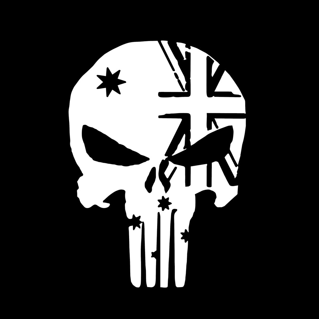 Australian Punisher Skull Decal - Etsy