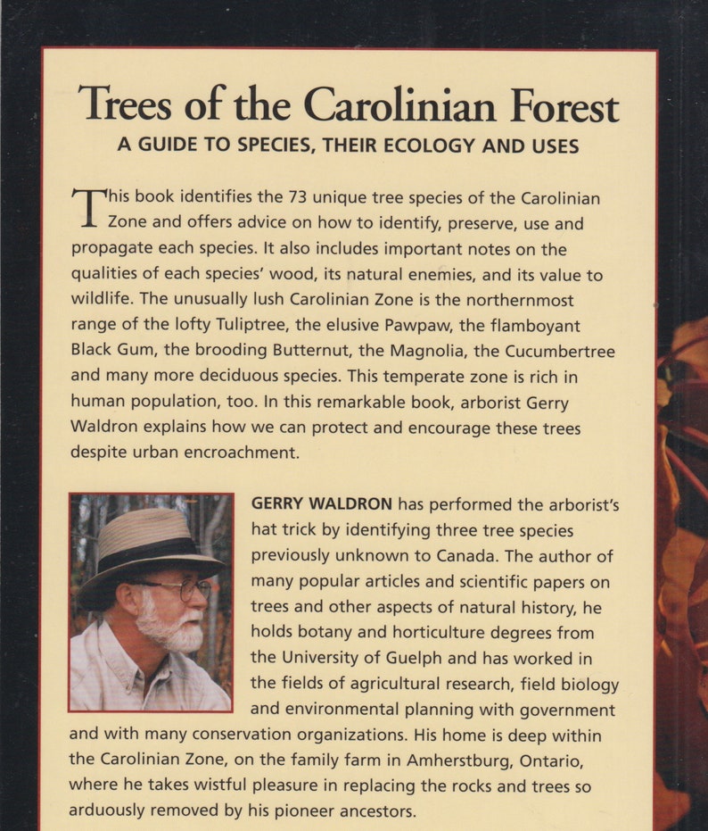 Trees of the Carolinian Forest: A Guide to Species Their - Etsy