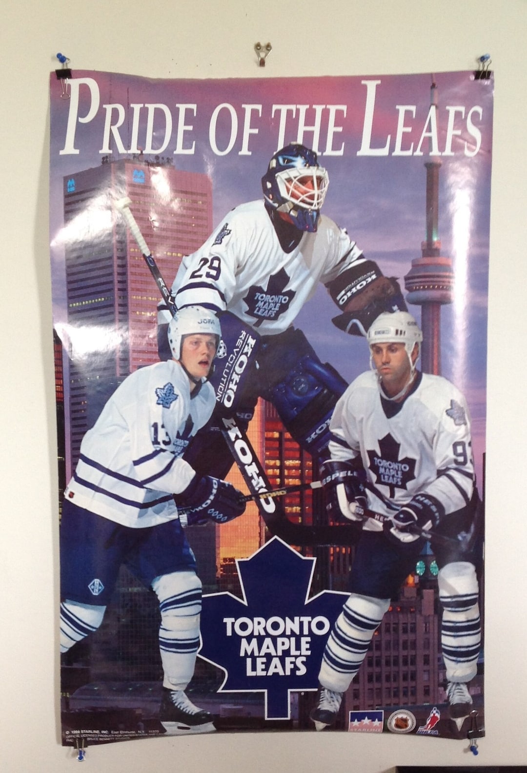 Vintage Toronto Maple Leaf Poster Doug Gilmour and Mats Sundin 1994 ...