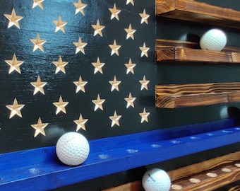 American Golf Ball Wooden Flag Display, Holds 87 Balls - Etsy