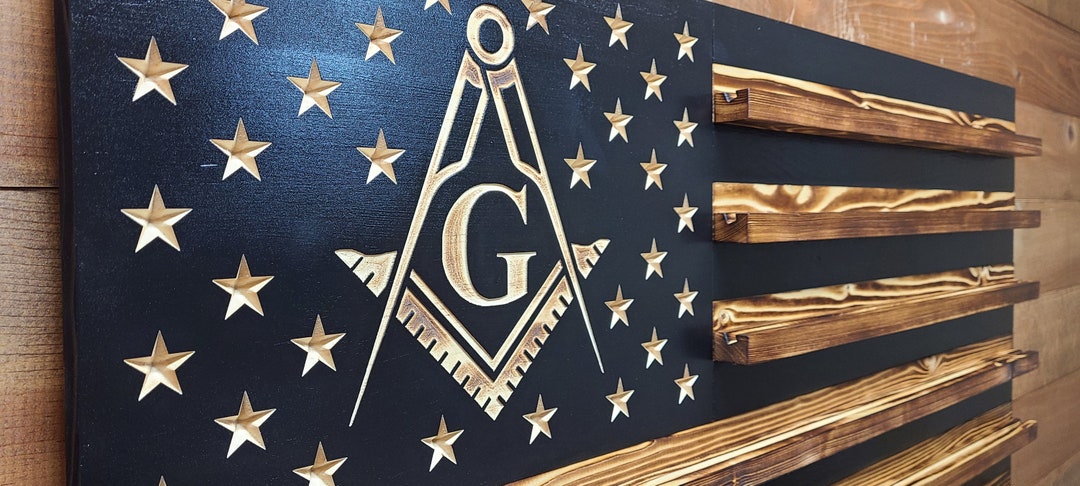 Freemason Masonic Square and Compass Challenge Coin Display Flag, Holds ...