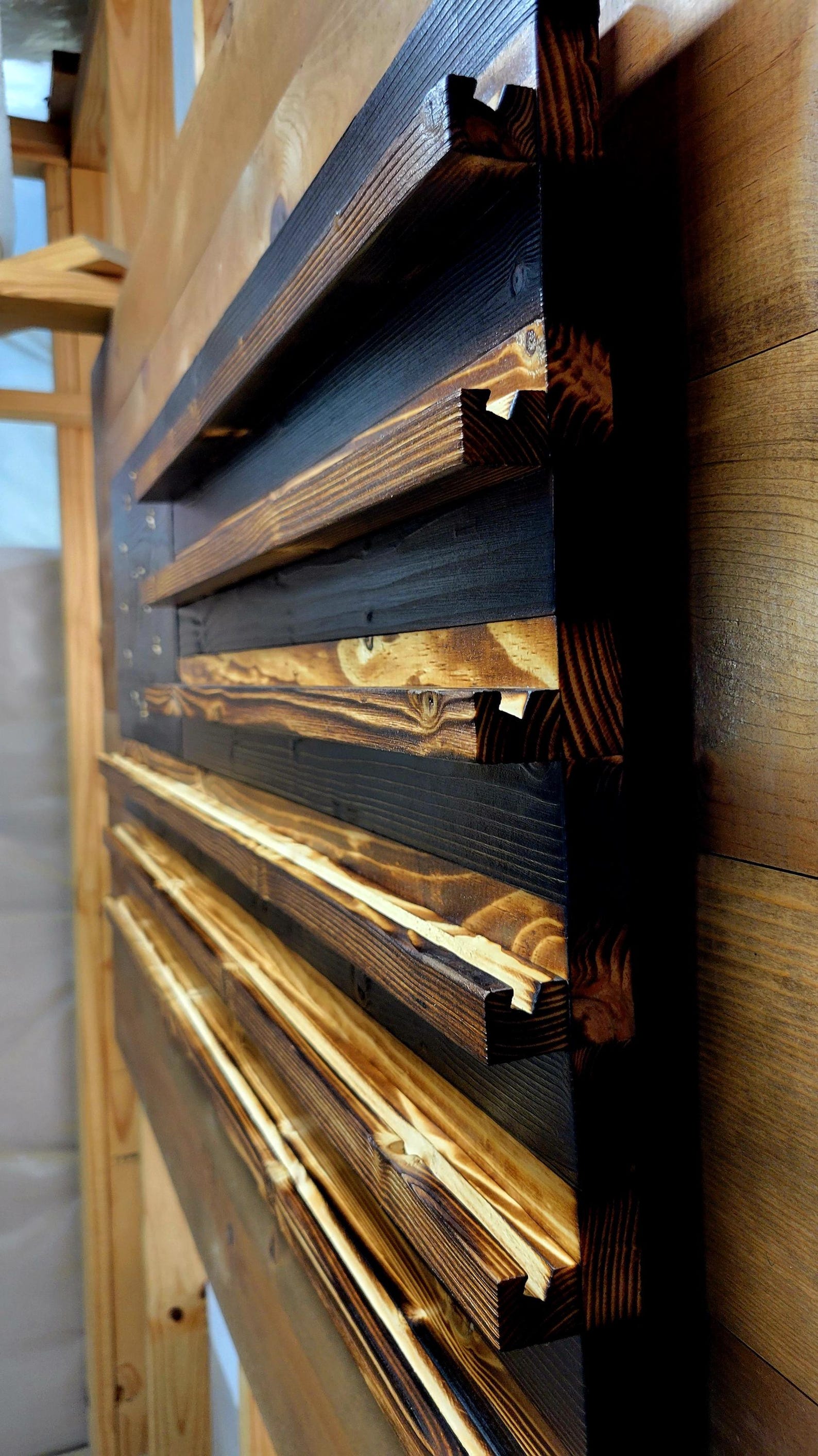 Charred Natural Finish Betsy Ross 1776 Wooden American Flag Challenge ...