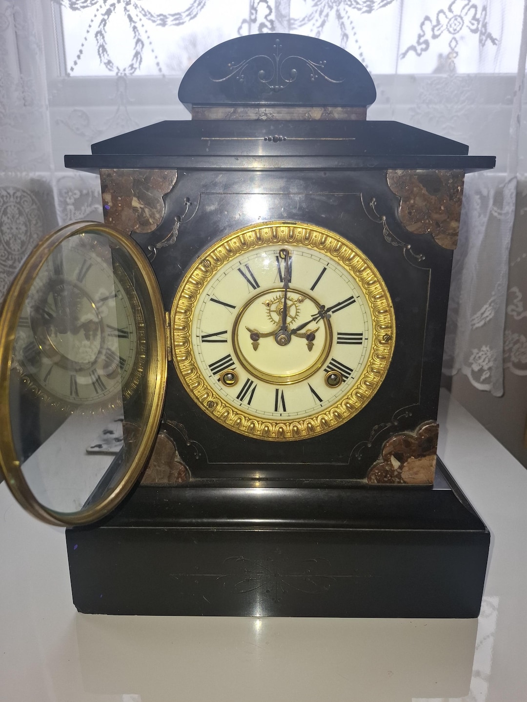 Large Ansonia Mantel Clock Late Victorian. - Etsy