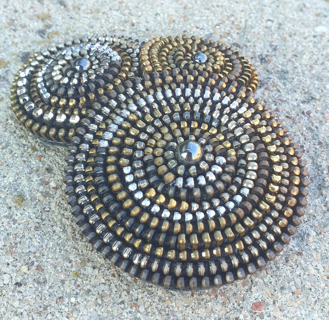 Brooch Metal Brooch Circular Brooch Unusual Brooch - Etsy