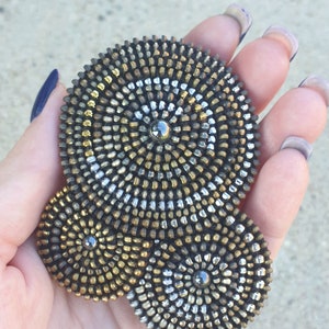 Brooch Metal Brooch Circular Brooch Unusual Brooch - Etsy