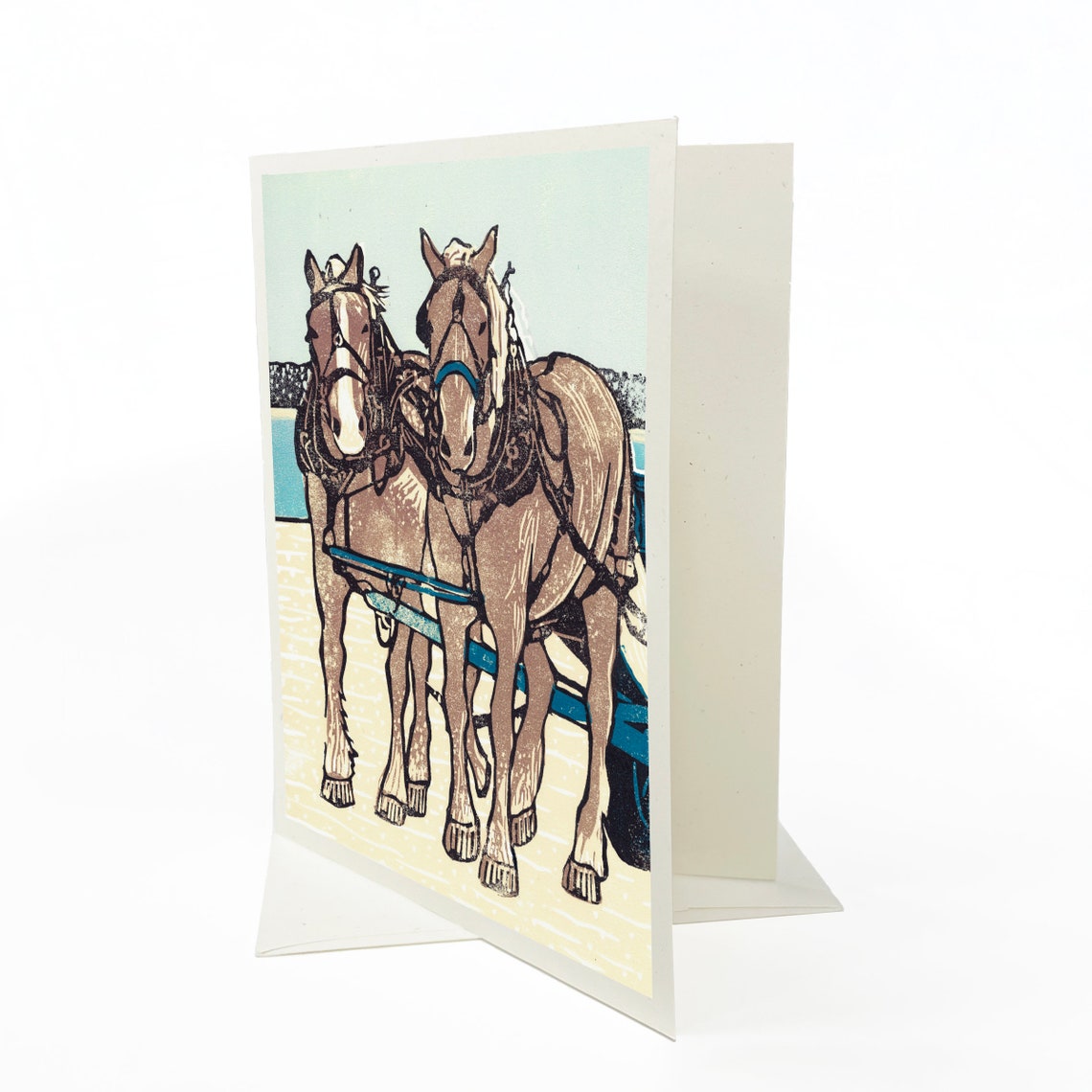 Dray Team on the Dock Blank Greeting Card - Etsy