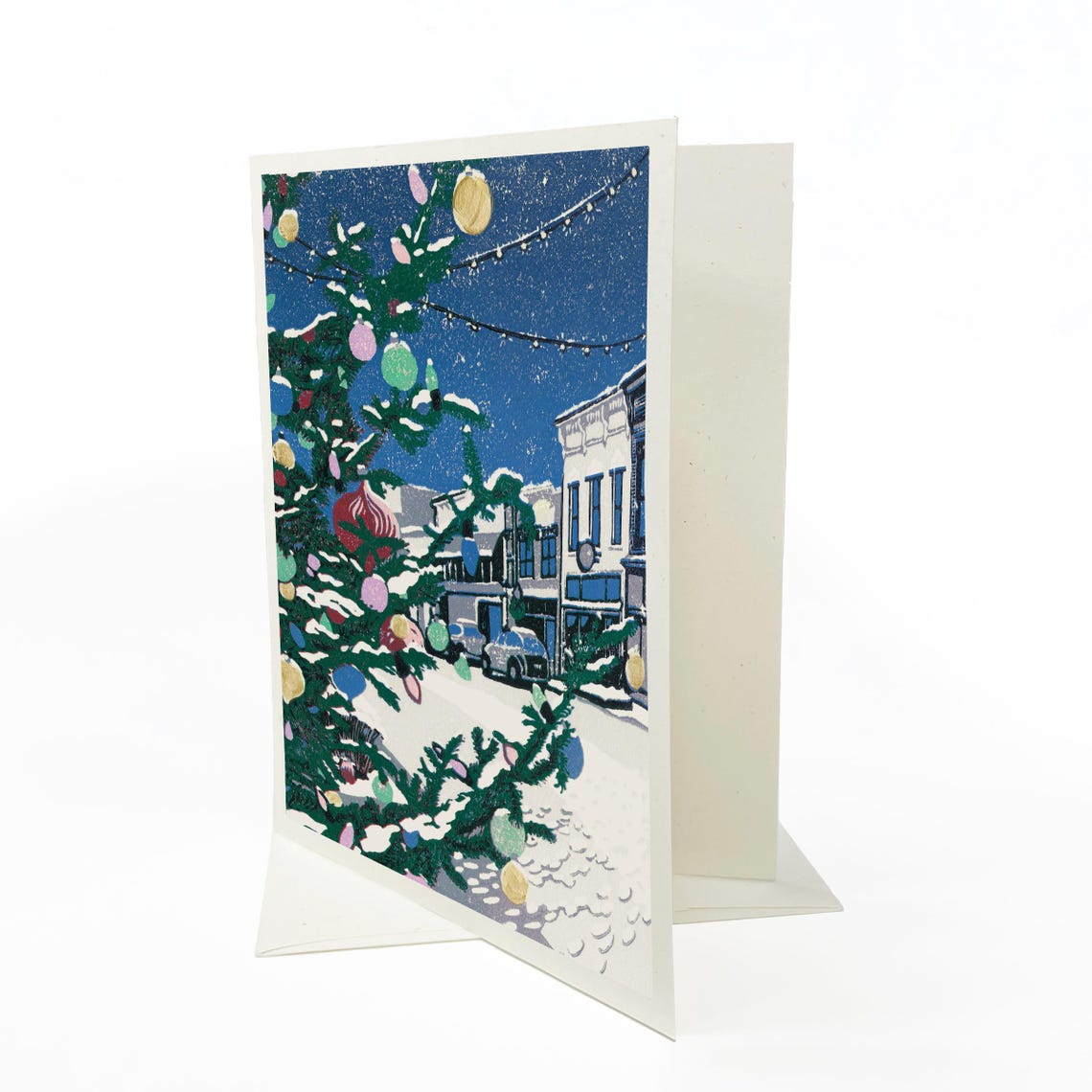 Small Town Christmas Blank Christmas Greeting Card - Etsy