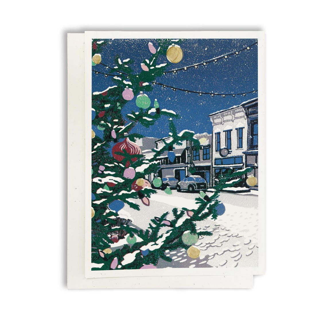 Small Town Christmas Blank Christmas Greeting Card - Etsy