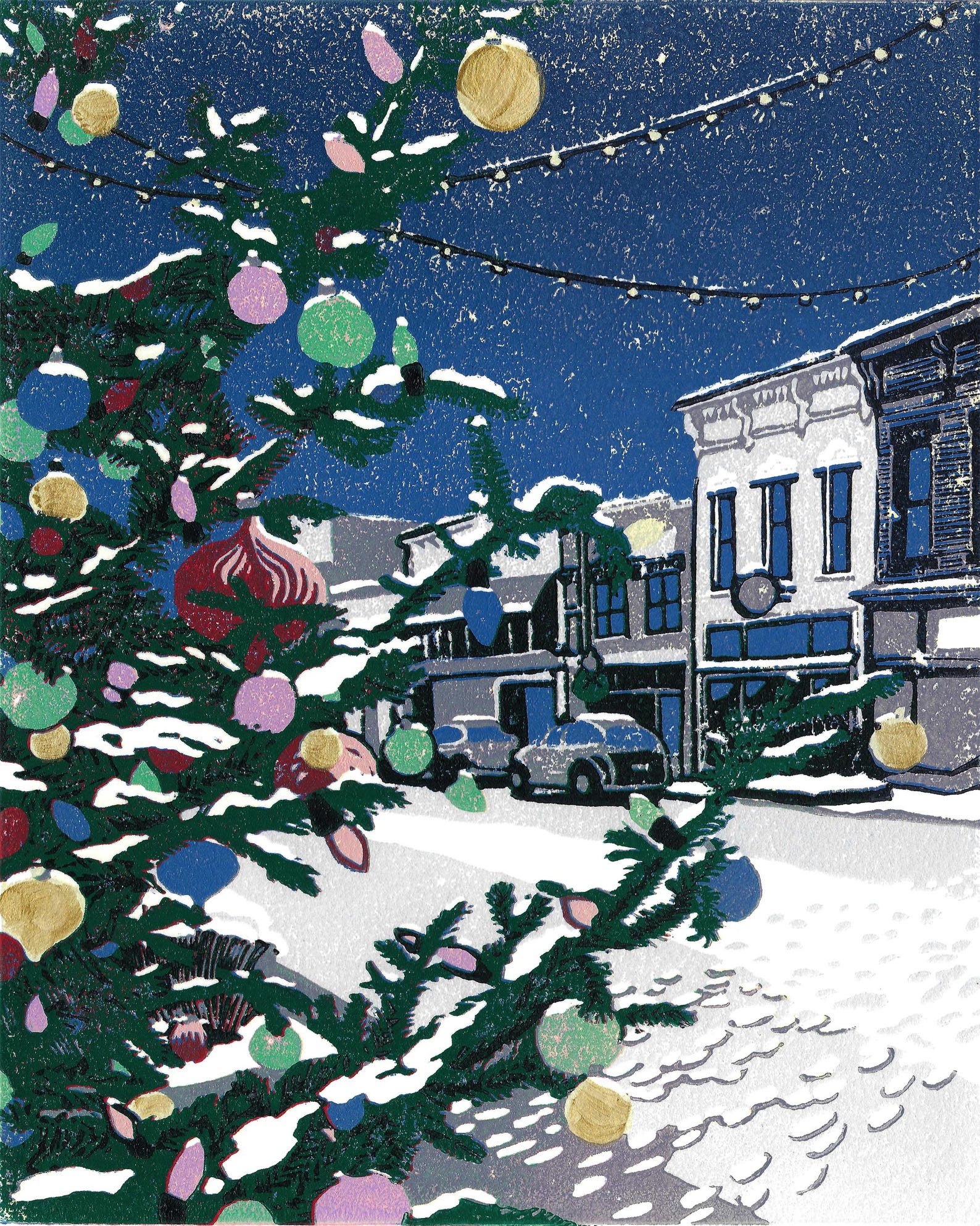 Small Town Christmas Blank Christmas Greeting Card - Etsy