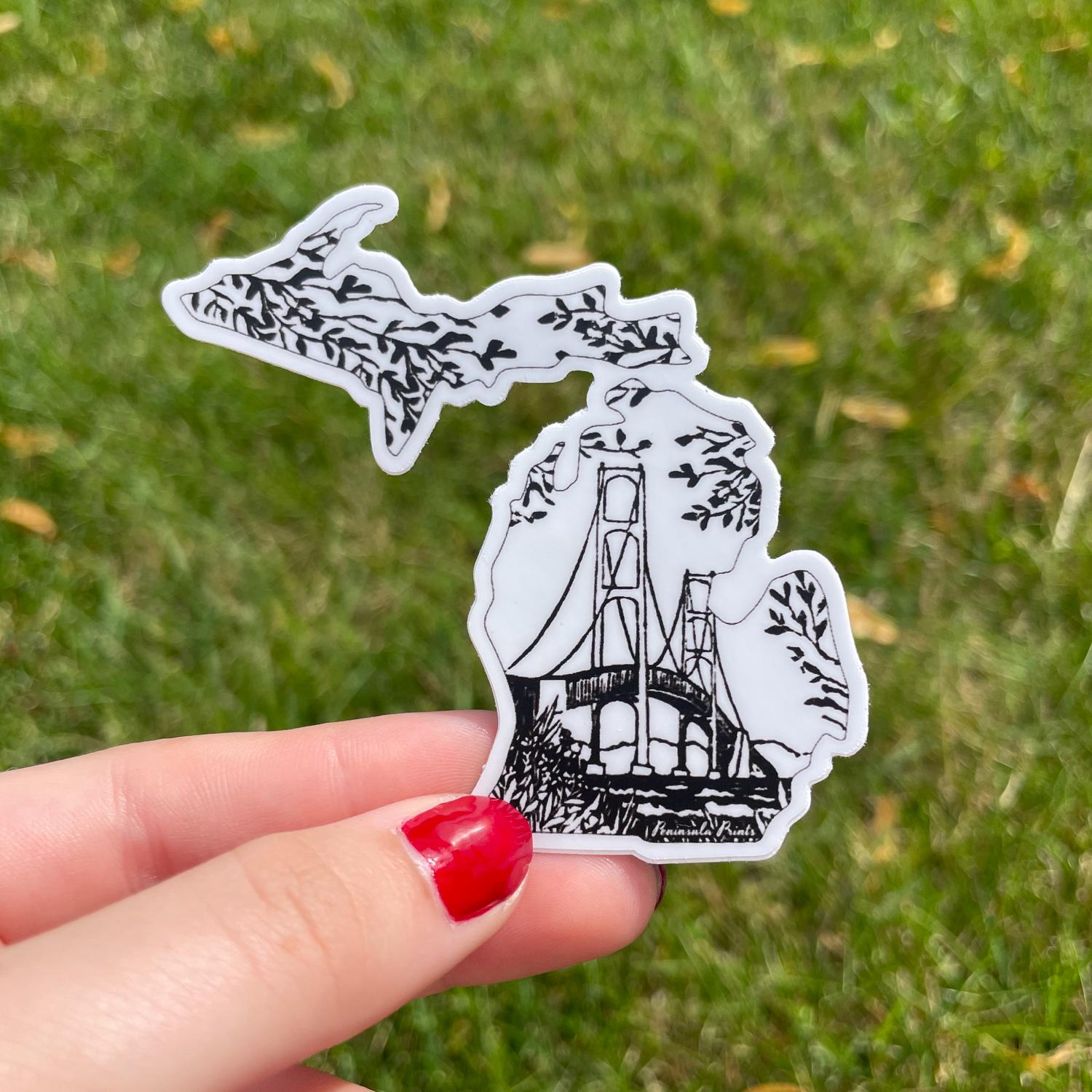 Michigan Mighty Mac Vinyl Sticker - Etsy
