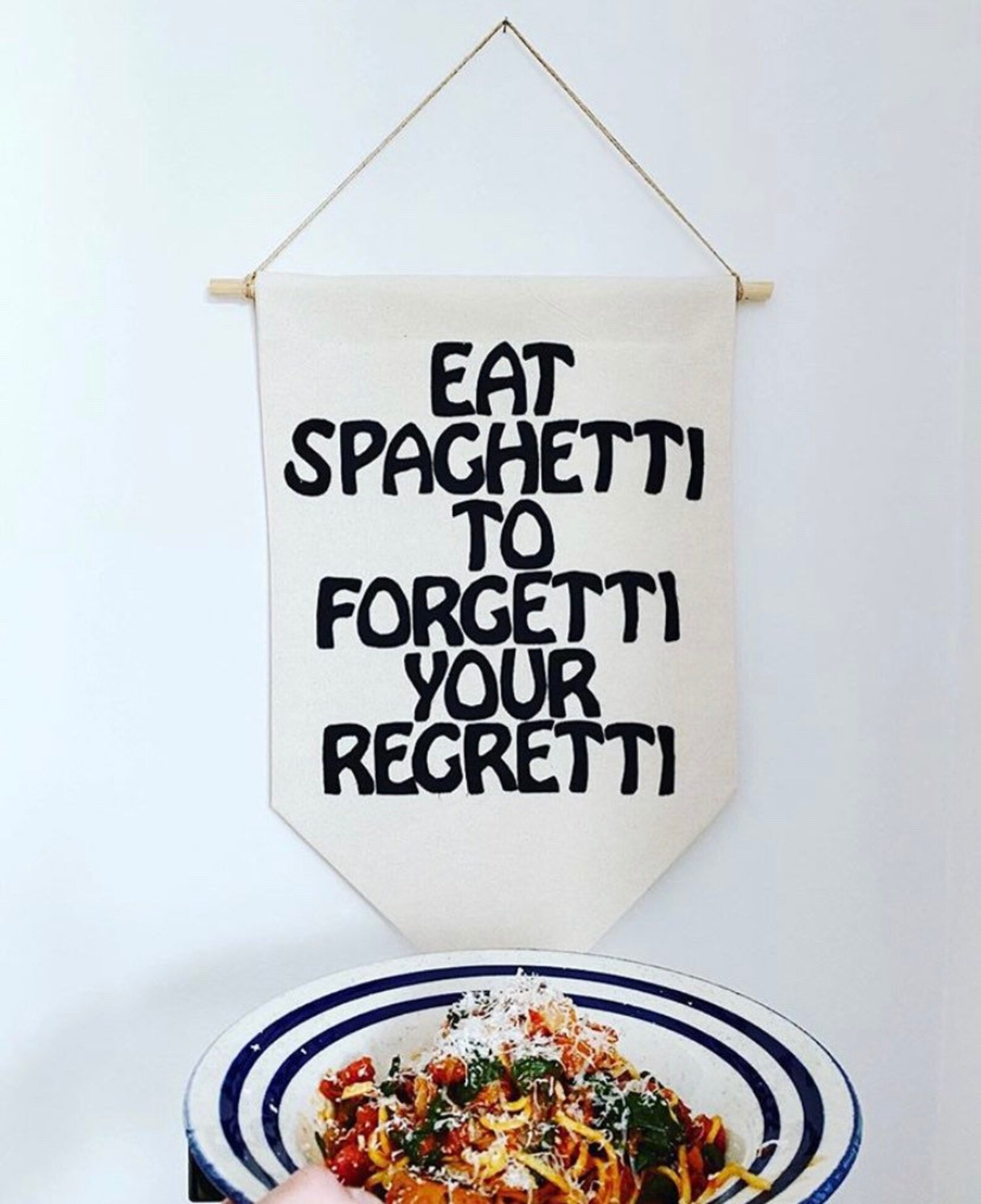 Eat Spaghetti Wall Hanging - Etsy UK
