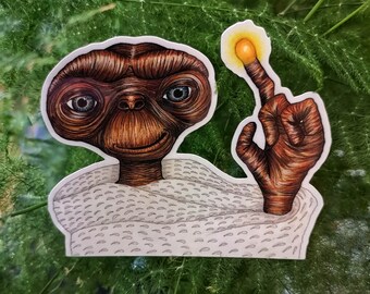 E.T. Be Good Sticker Extra-terrestrial Flowers 1982 Movie ET - Etsy