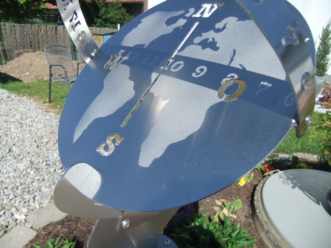 Stainless Steel Sundial - Etsy