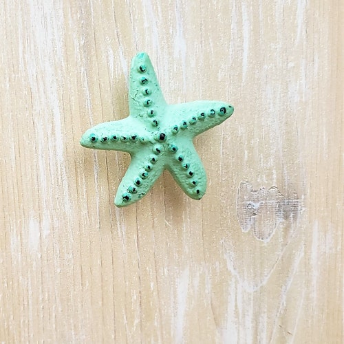 Cast Iron Starfish Knobs/drawer Pulls Grey Nautical Tropical - Etsy