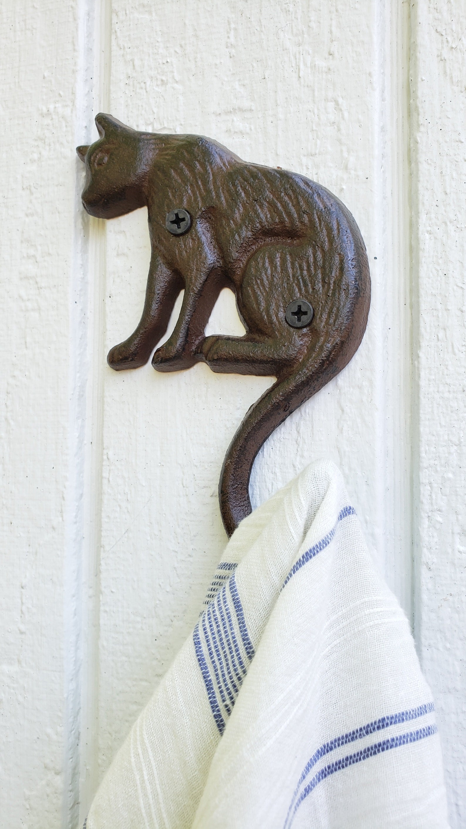 Sitting Cat Hook Cast Iron - Etsy