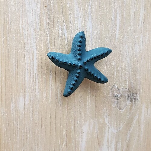 Cast Iron Starfish Knobs/drawer Pulls Grey Nautical Tropical - Etsy