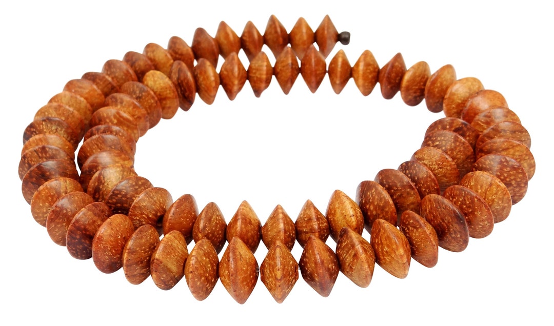 Tindalo Wood Bead Roundel in Two Sizes: Approx. 8x5 or 10 X 6 - Etsy