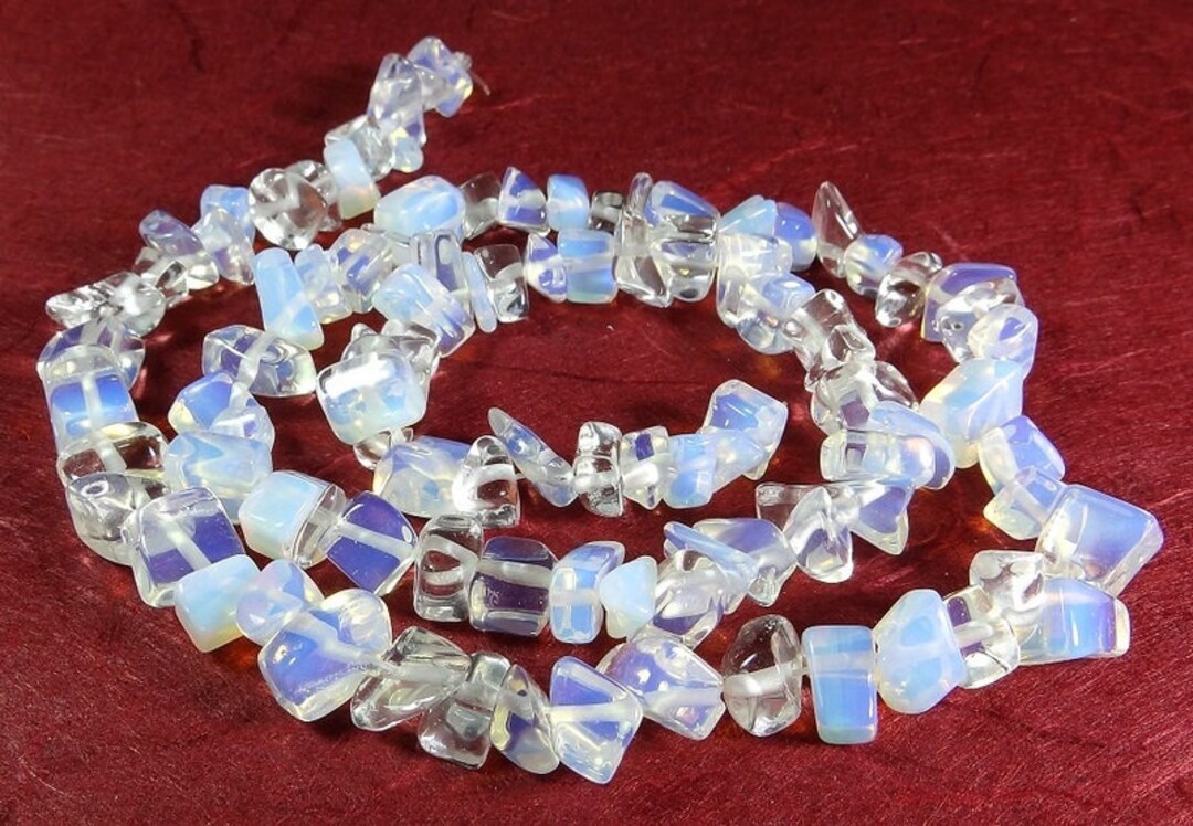 Opalith Opal Glass Nuggets Approx. 6-12 Mm Bead Strand for Bracelet ...