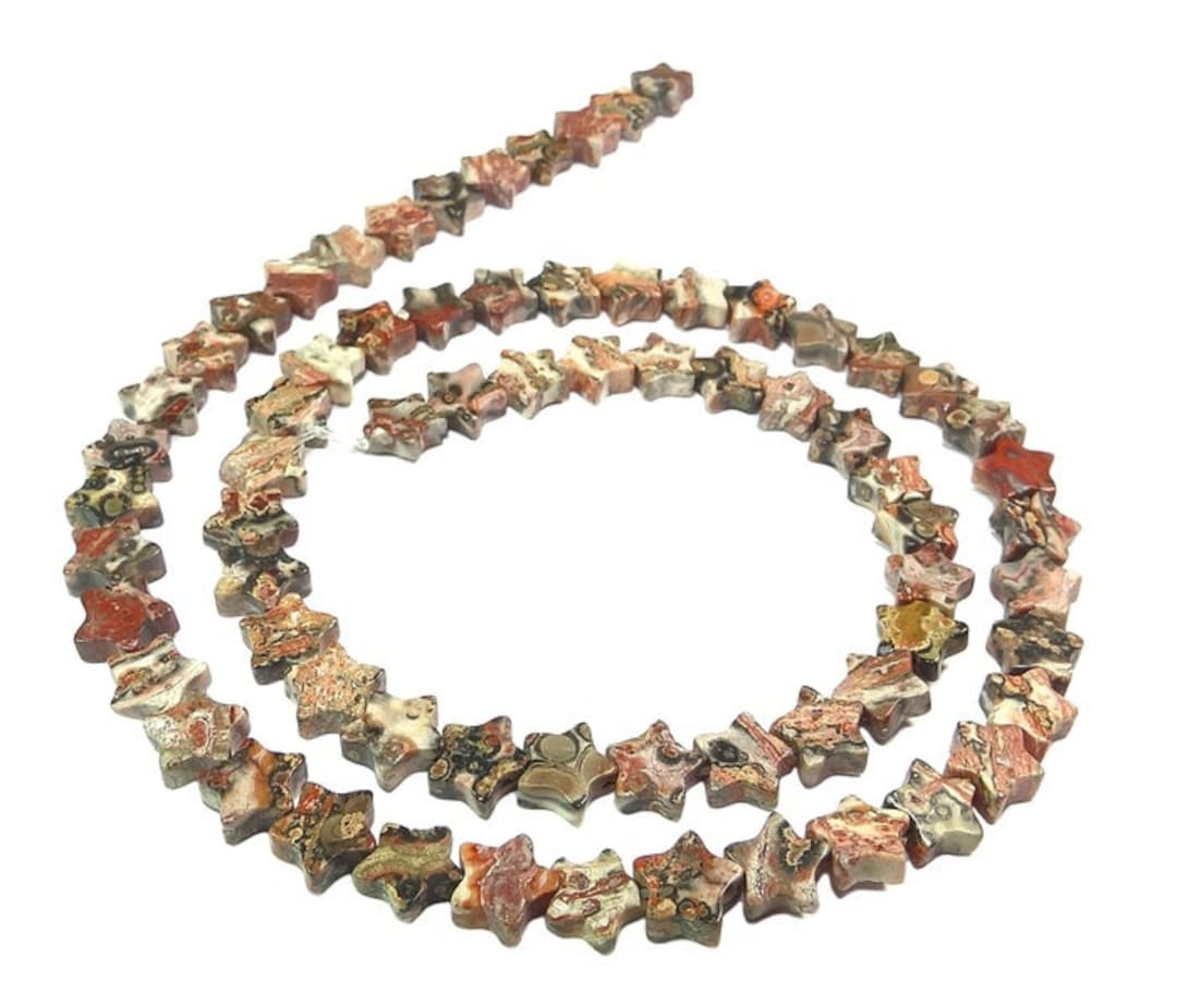 Leopard Jasper 6mm Star Jasper Beads Strand for Necklace & Other ...