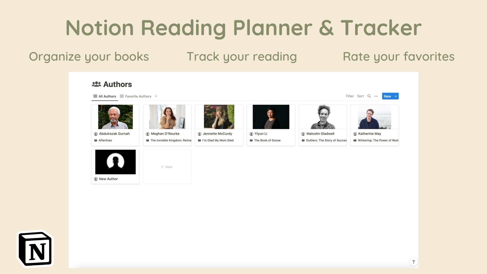 Notion Reading Planner & Tracker Personal Library - Etsy