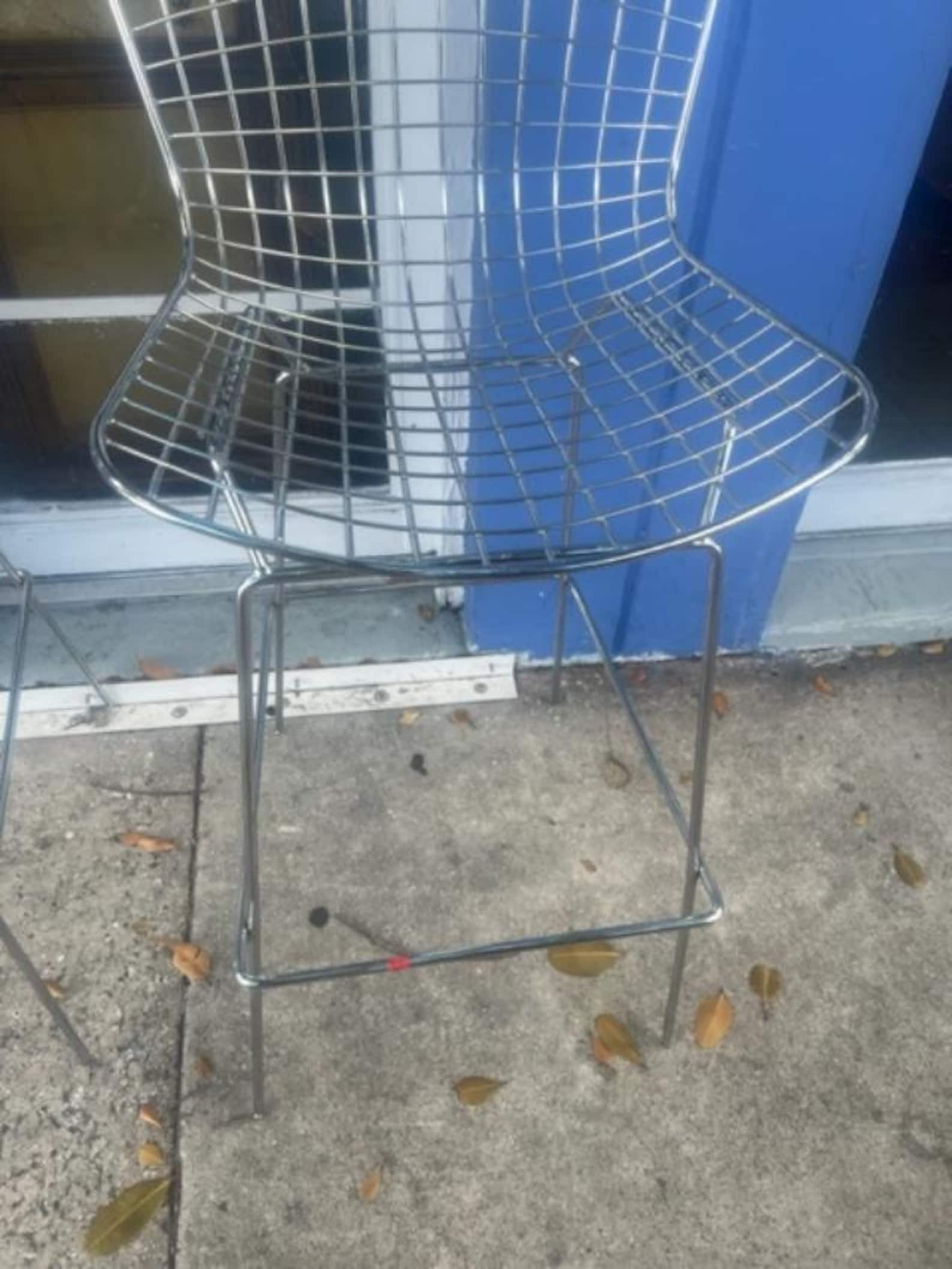 Pair of Knoll Harry Bertoia Bar Stools in Chrome - Etsy