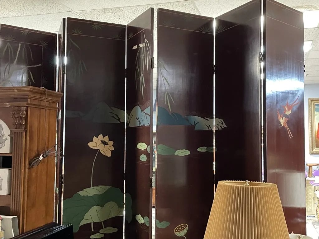 Monumental 1970s 20ft Long Asian Room Divider 240 Inches Long 12 Fold ...