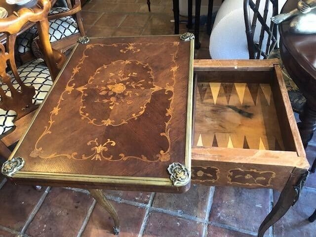 Italian Antique Mahogany Game Table - Etsy