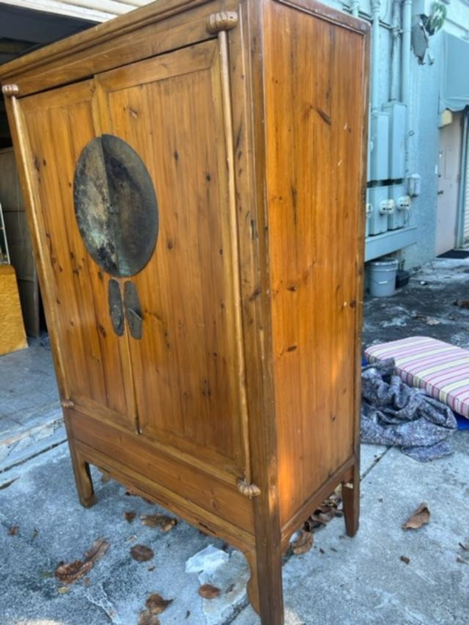 Vintage Chinese Armoire With 2 Drawers - Etsy