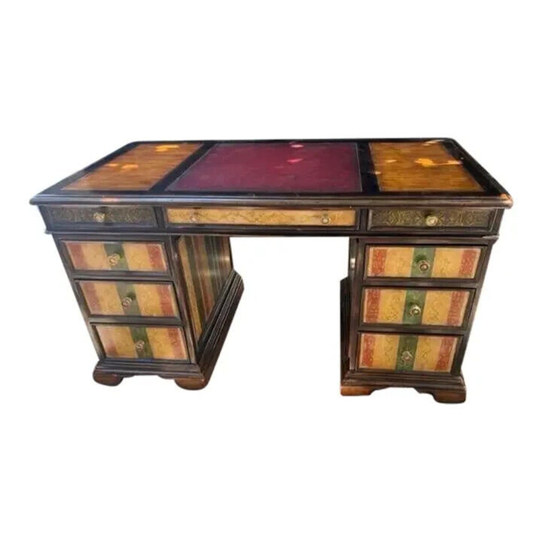 Theodore Alexander Pedestal Writing Desk and Chest - Etsy