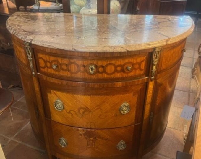 Antique Demi Lume Marble Top Cupboard - Etsy