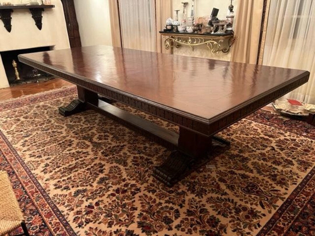 10 Ft Large Mahogany 12-seater Spanish Style Dining Table - Etsy