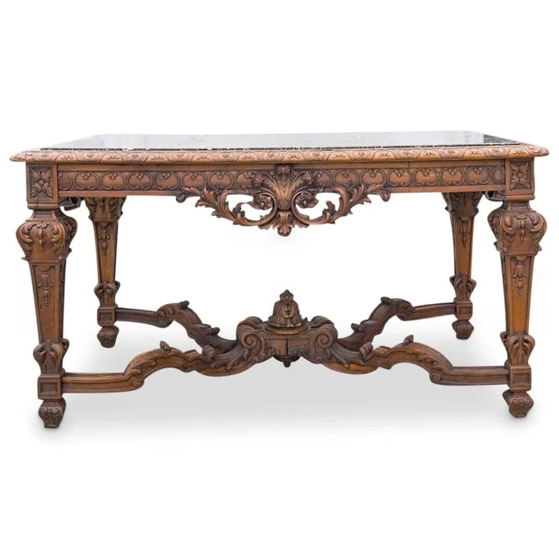 Antique Library Table - Etsy