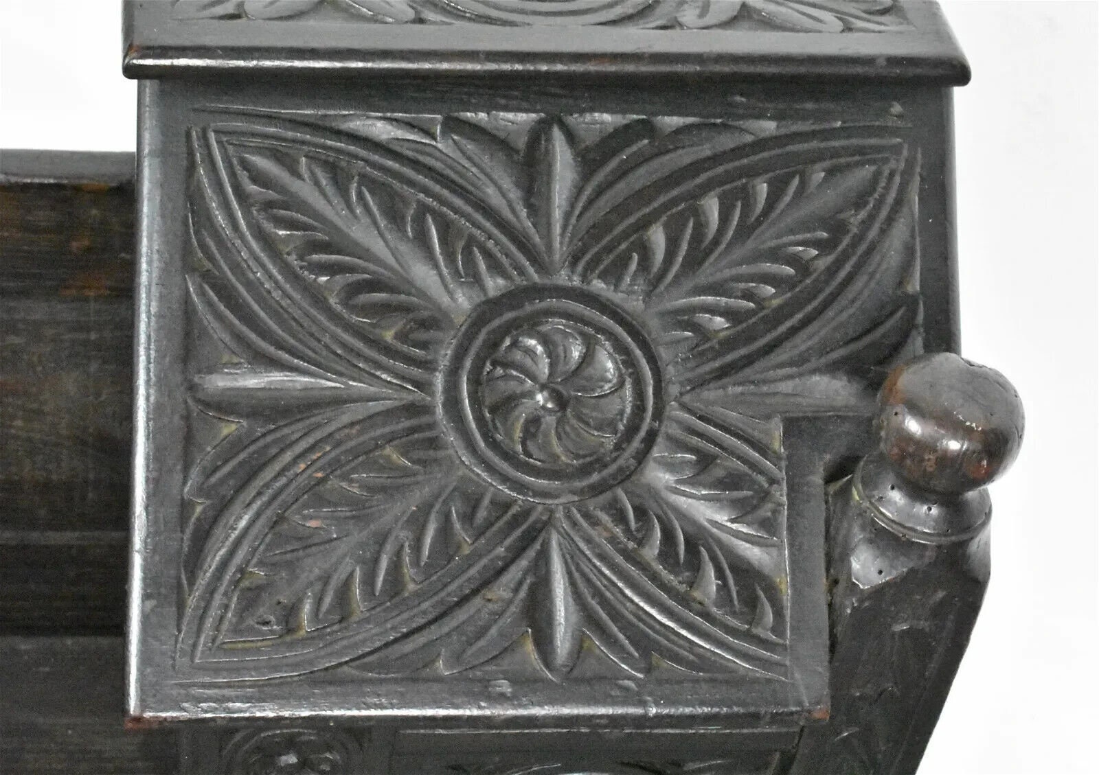 English 19th Century Jacobean Revival Bog Carved Rocking Cradle, - Etsy