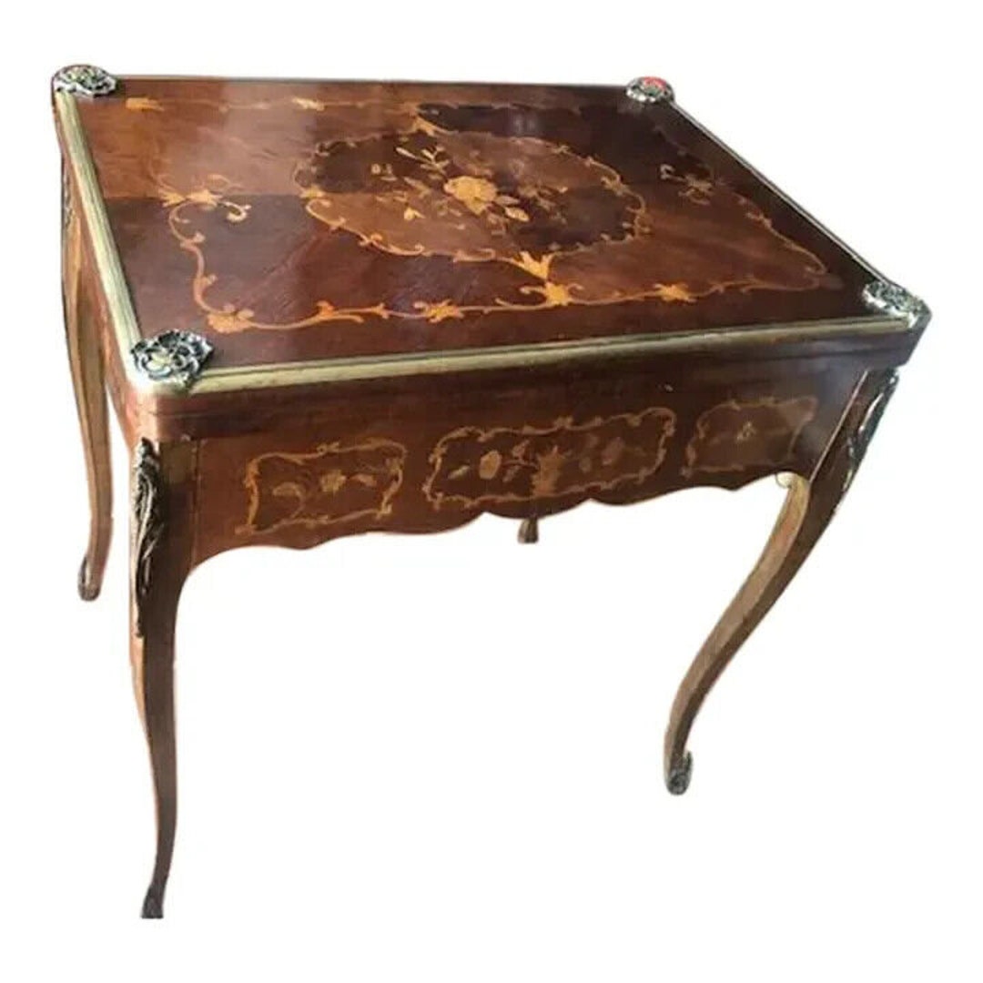Italian Antique Mahogany Game Table - Etsy