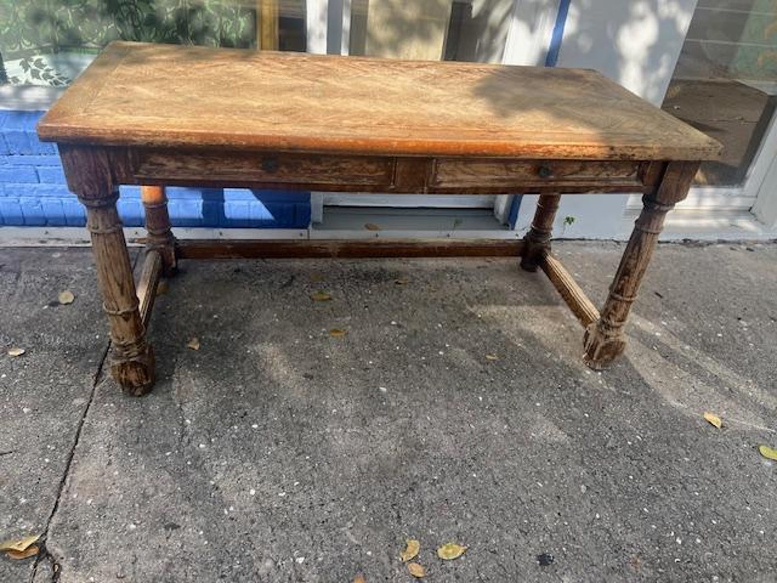 Oak Farmhouse Style Writing Desk - Etsy